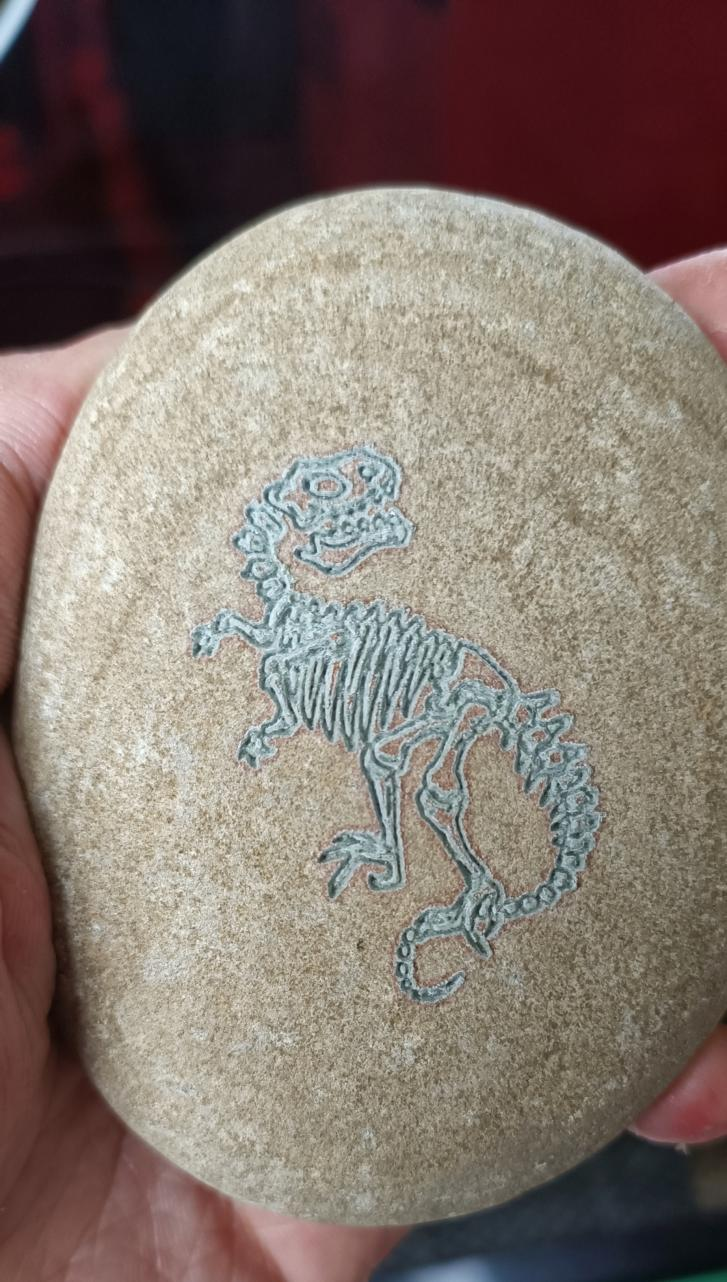 NEJE laser engraver ideas—Stone Fossil Engraving - NEJE.IDEAS
