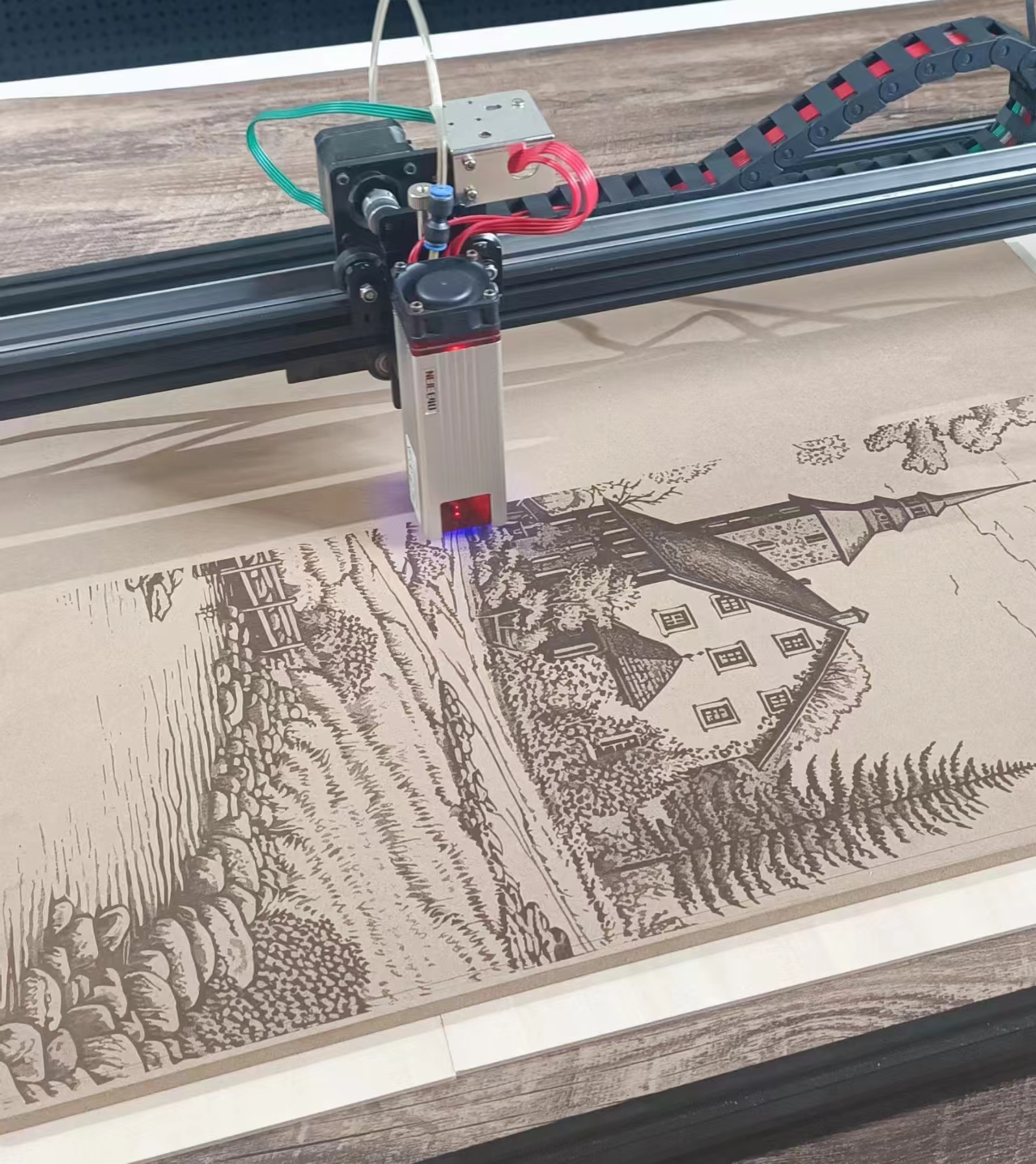 NEJE laser engraver ideas—MDF Grayscale Engraving Art - NEJE.IDEAS