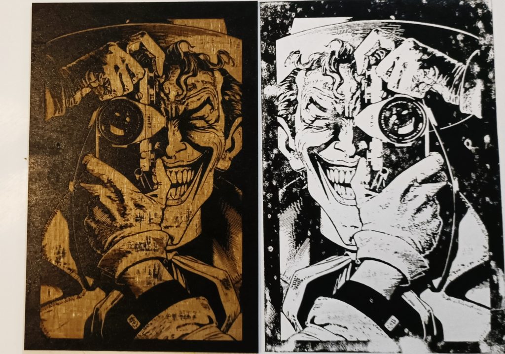 NEJE laser engraver ideas—Joker DC comic engraving - Materials ...