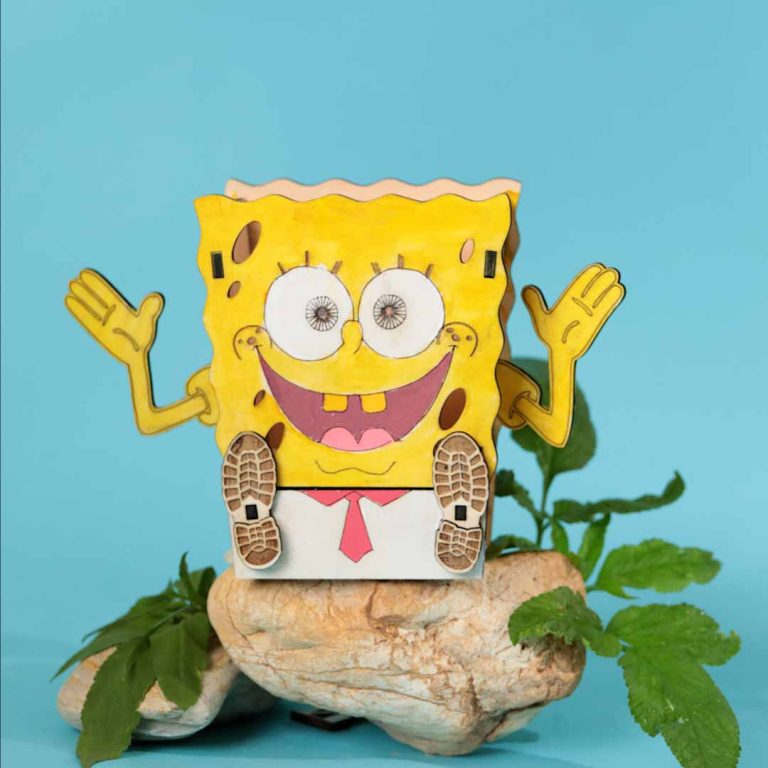NEJE laser engraver ideas——SpongeBob Pencil Holder - NEJE.IDEAS
