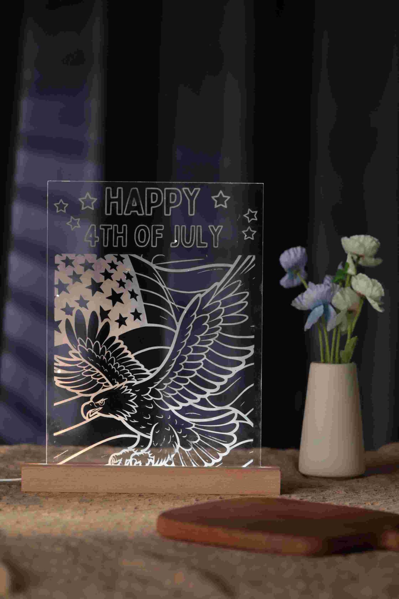 NEJE laser engraver ideas——Independence Day Acrylic Light - Materials ...